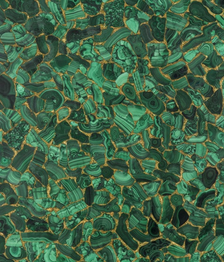 Malachite with Golden Inlay - SolidNature