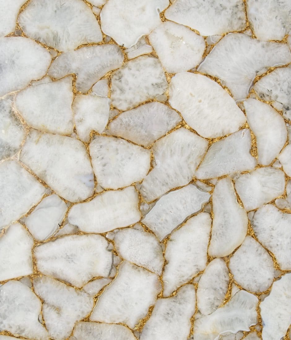 White Quartz with Golden Inlay - SolidNature